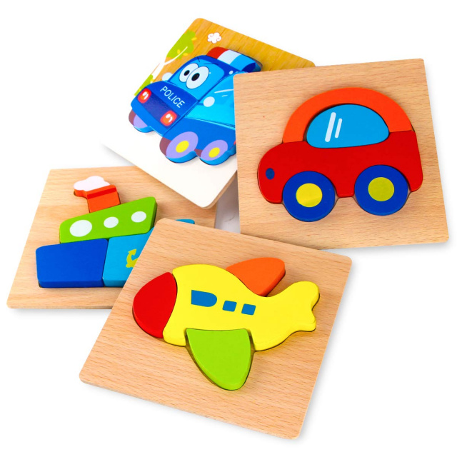 Wooden Jigsaw Puzzles For Toddlers Vehicles